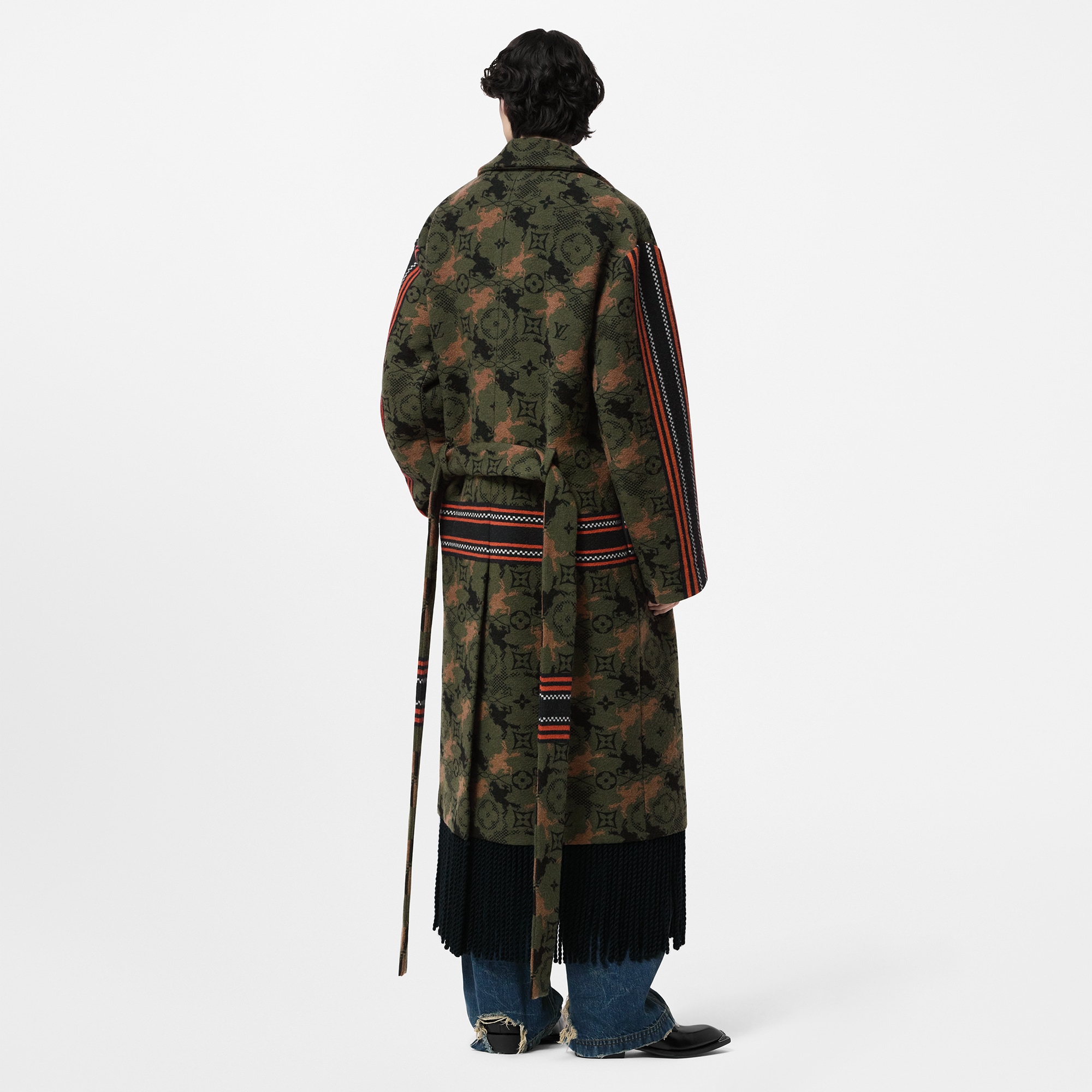 Casaco Longo de Lã em Jacquard Dupla Face - Ready-to-Wear | LOUIS VUITTON